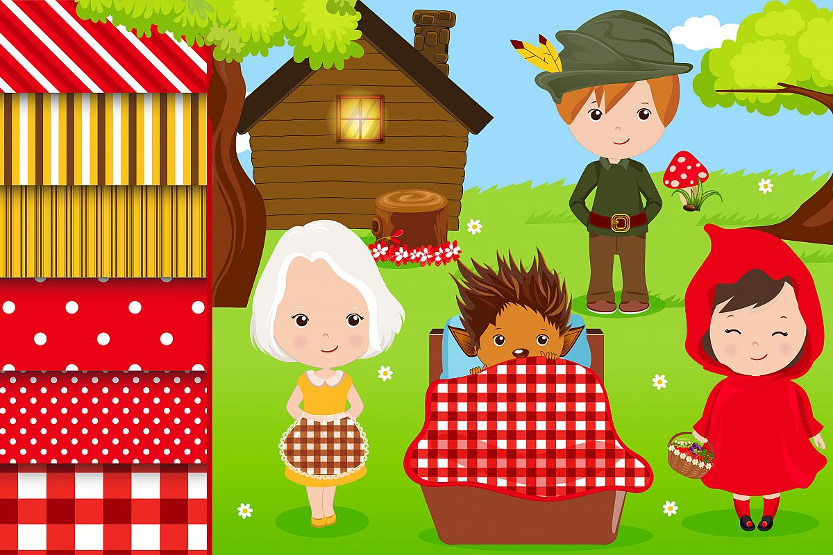 Little Red Riding Hood clipart, Little Red Riding Hood graphics (25167 ...