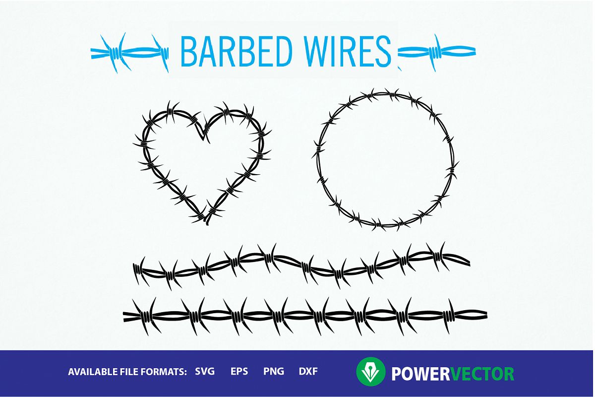 Barbed Wires Vector Cut Files - Svg, DXf, Eps (88903) | SVGs | Design ...