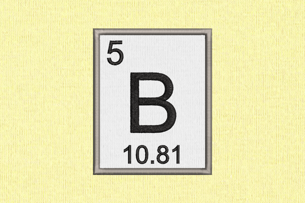 Periodic Table Element 5 B Boron Applique Embroidery (214705) | Designs ...