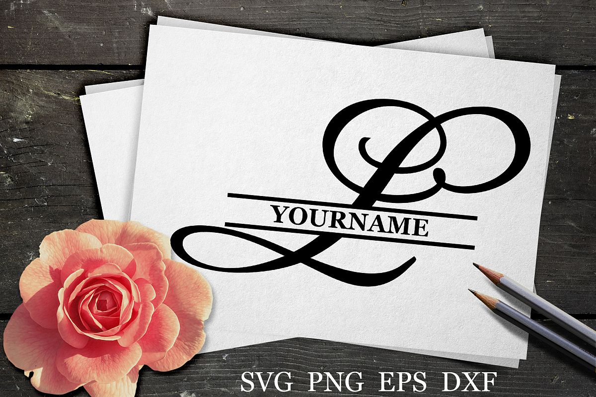 L Split monogram SVG Split letter svg Monogram font (483572 ...