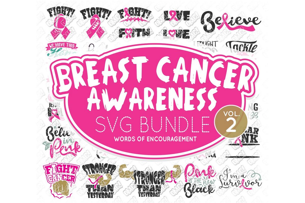 Breast Cancer SVG Encouragement in SVG, DXF, PNG, EPS, JPEG