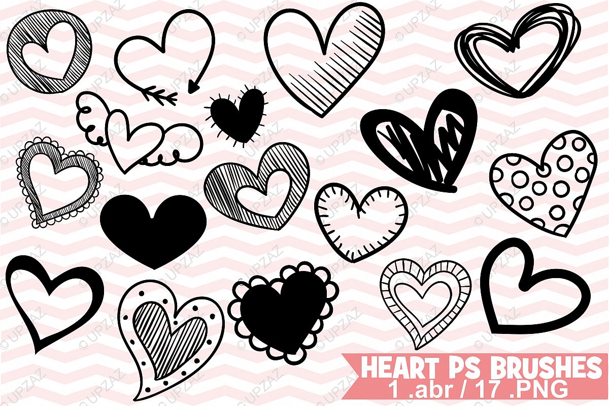Photoshop Heart Brushes (71996) | Illustrations | Design Bundles