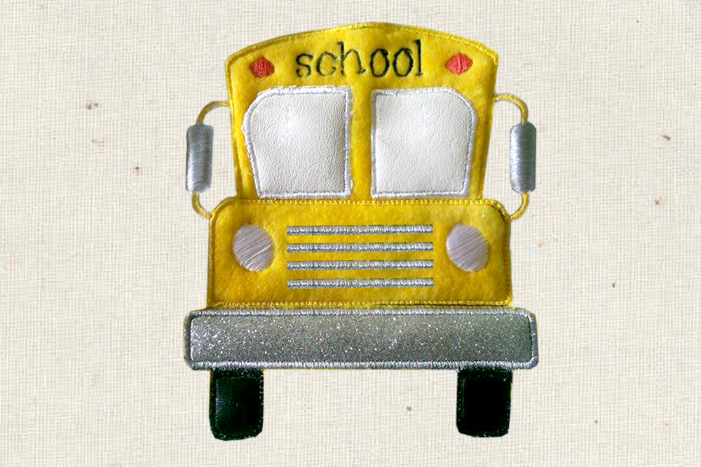 School Bus Front Applique Embroidery Design (89164) | Designs | Design ...
