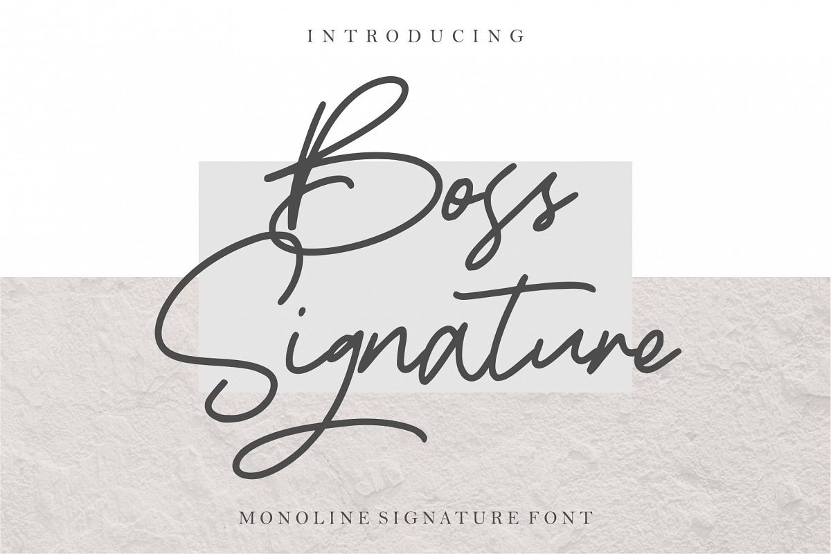 Boss Signature (278200) | Handwritten | Font Bundles