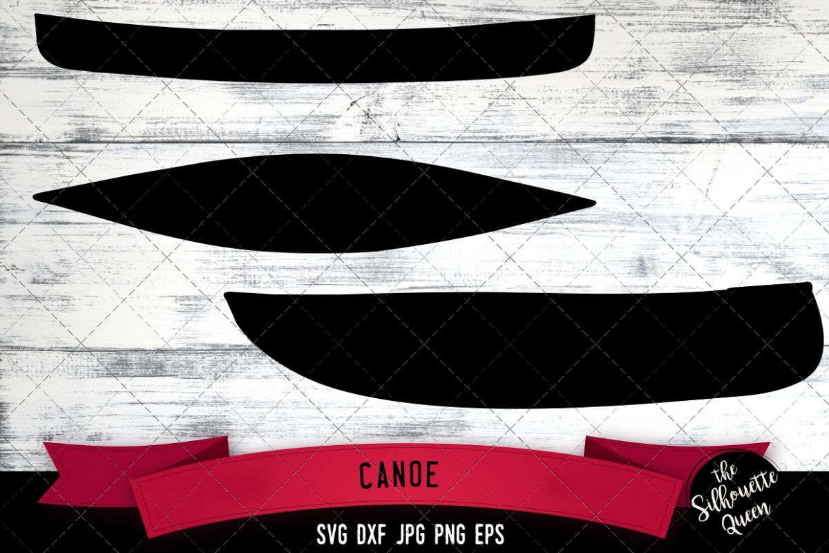 Canoe Svg, Cricut files, Silhouette Studio Vector (301038 ...