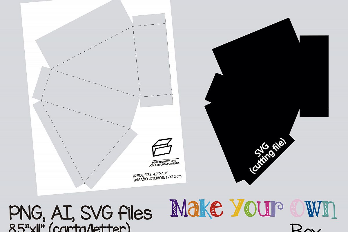 Box template, collage sheet template, digital template, collage ...