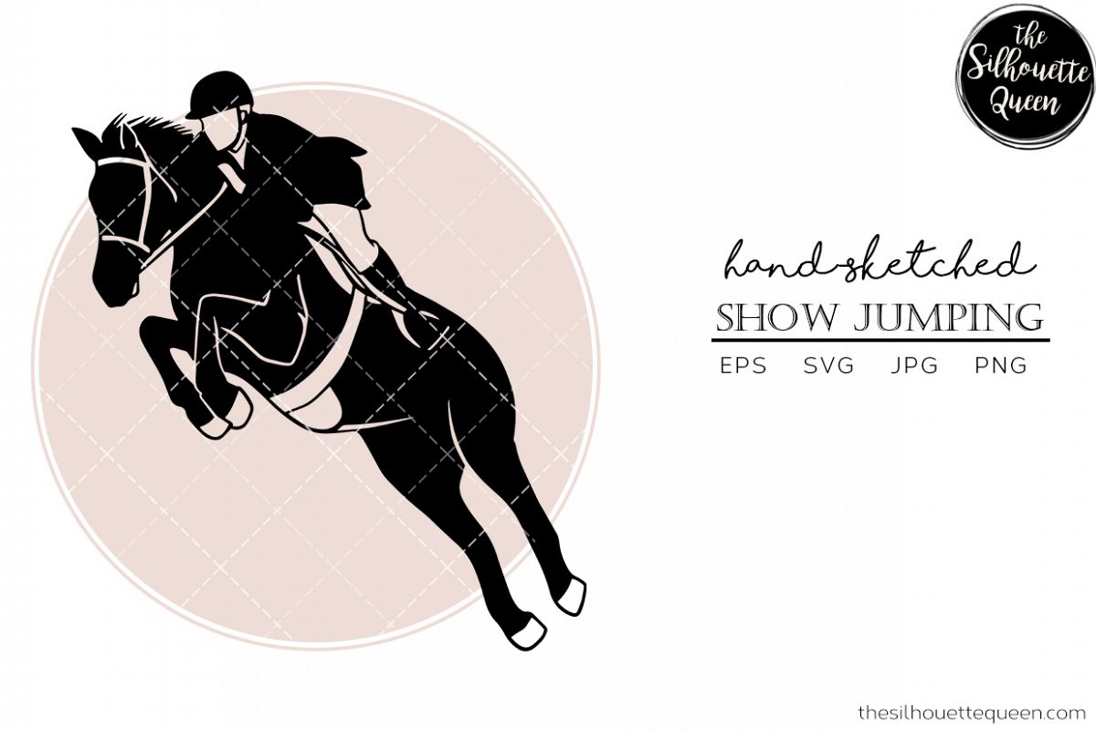 Hand drawn Show Jumping Vector Sketch