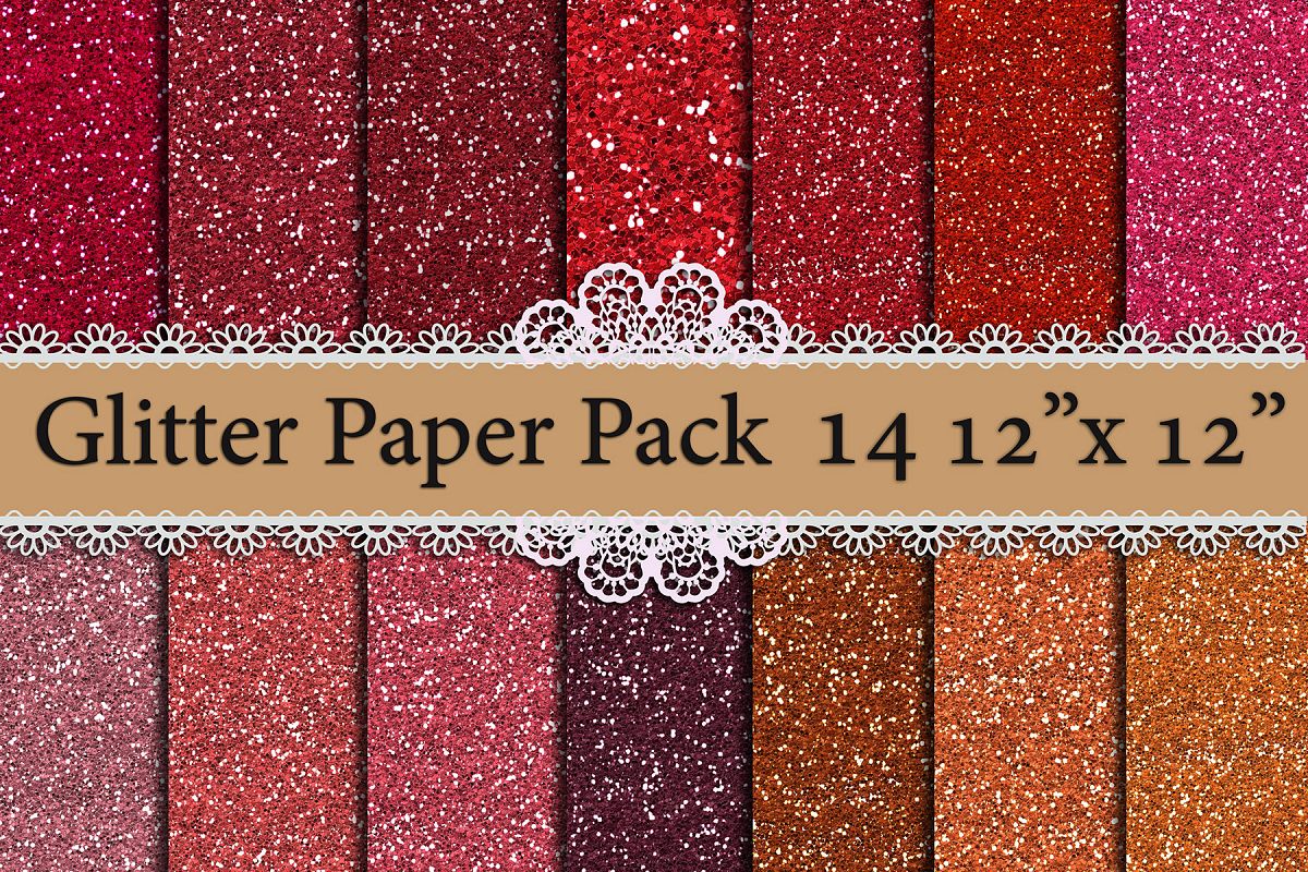 Red Glitter digital paper (30793) | Backgrounds | Design Bundles