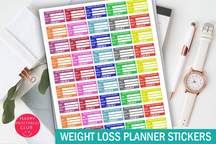Weight Loss Tracker Stickers-Weight Planner Stickers