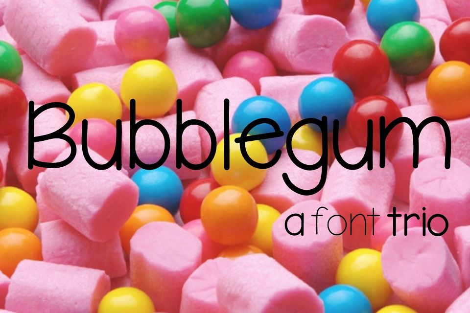 Bubblegum Font Trio (25218) | Regular | Font Bundles
