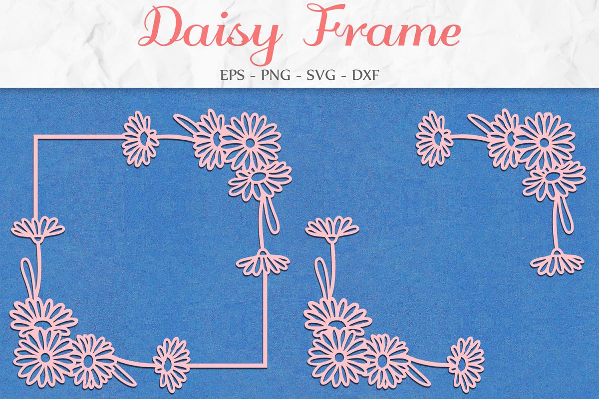 Daisy Frame SVG, Floral Clipart, Flowers SVG, Mothers Day