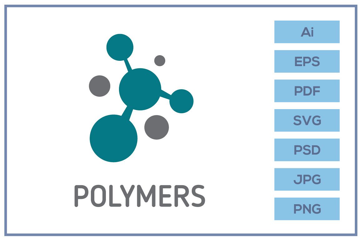 Vector of Polymer logo concept design