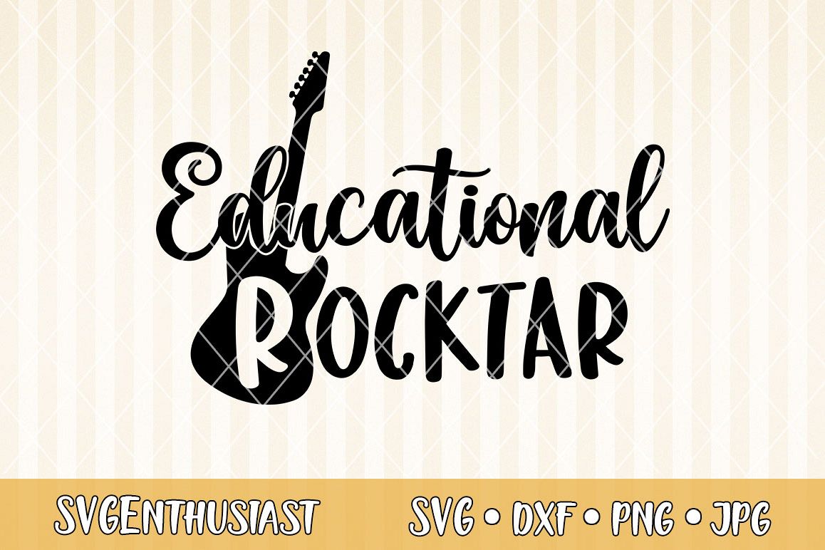 Educational rockstar SVG cut file