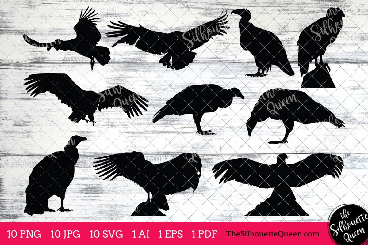 Condor Bird Silhouettes Clipart Clip Art(AI, EPS, SVGs, JPGs, PNGs, PDF ...