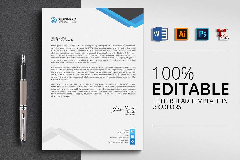 Clean Letterhead Templates