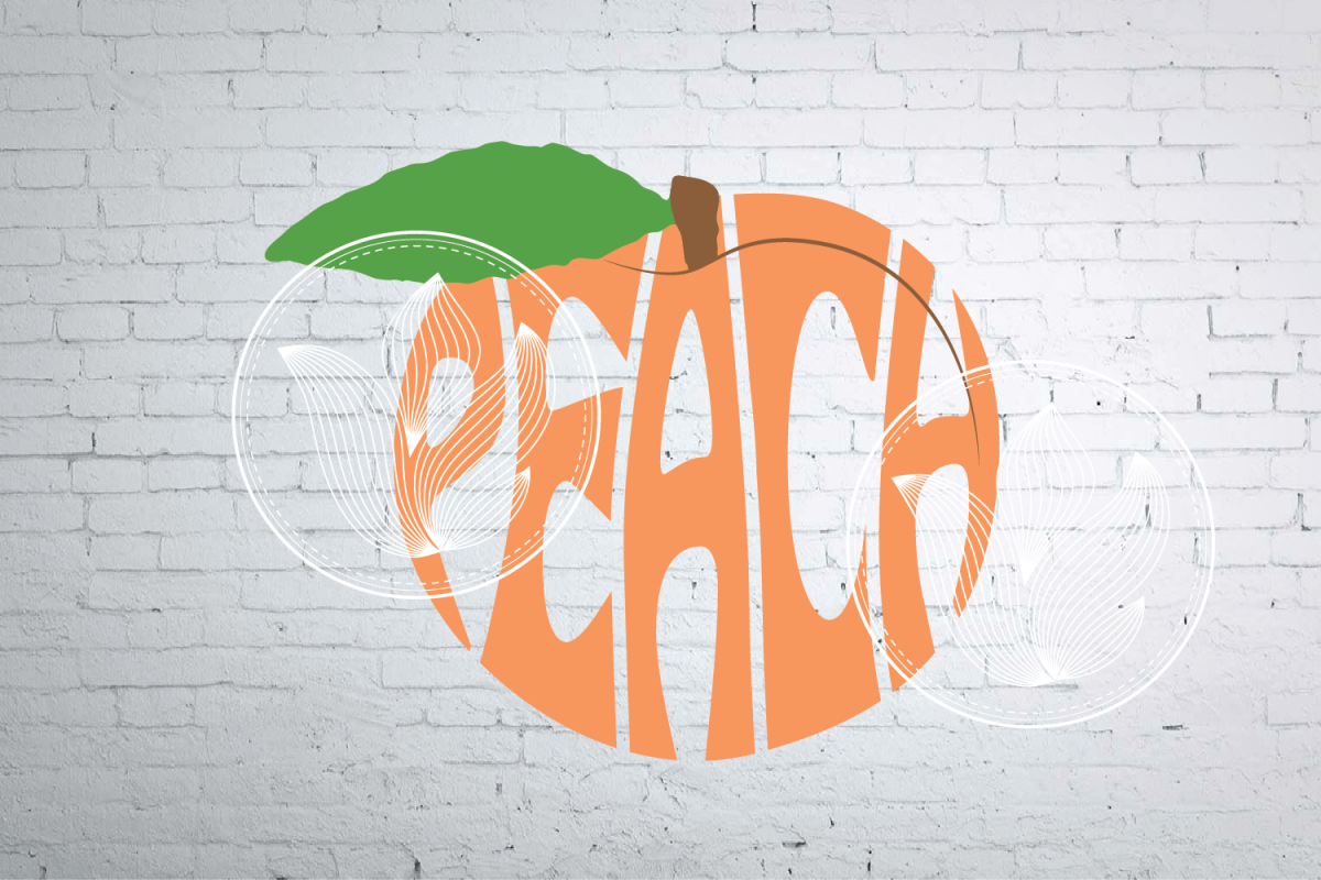 Digital Peach word art, Peach jpg, png, eps, svg, dxf