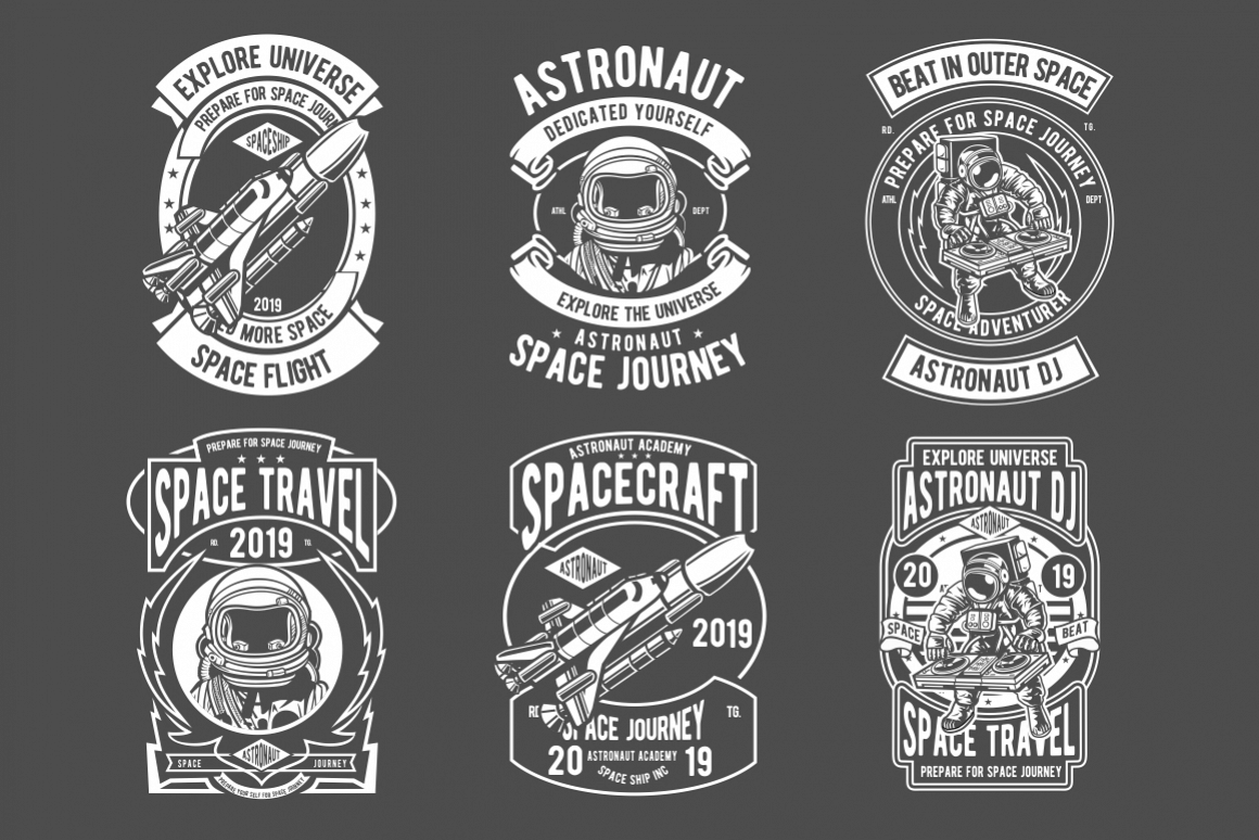 Astronaut Badges Logo