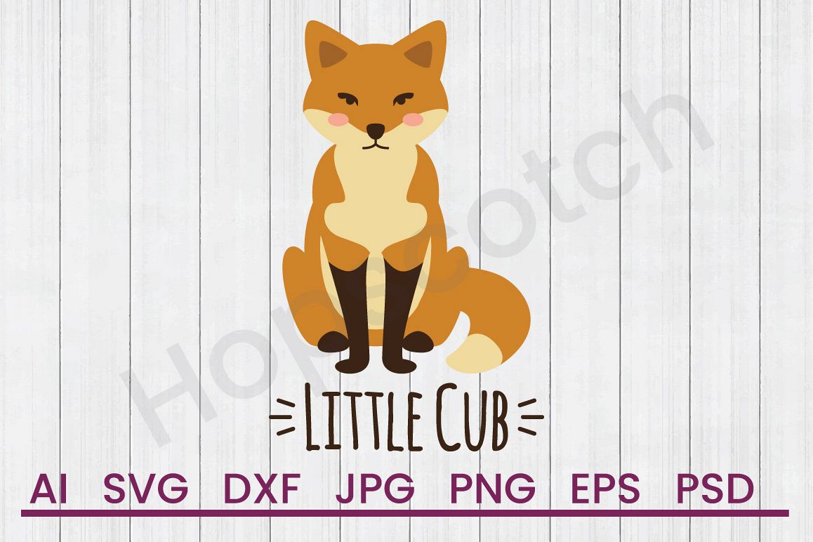 Fox SVG, Little Cub SVG, DXF File, Cuttatable File
