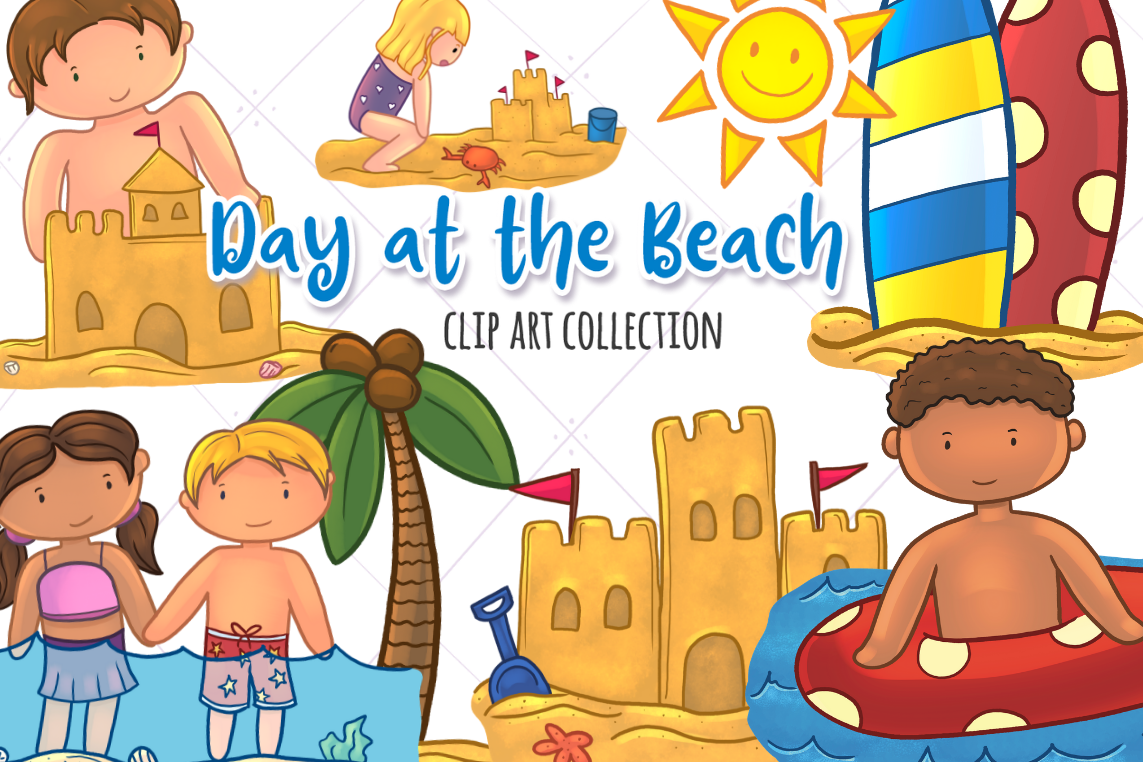 Day at the Beach Clip Art Collection