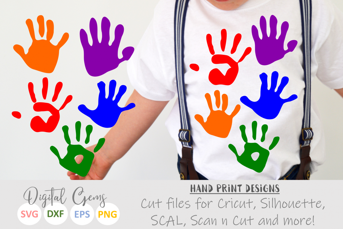 Hand print SVG / PNG / EPS / DXF files