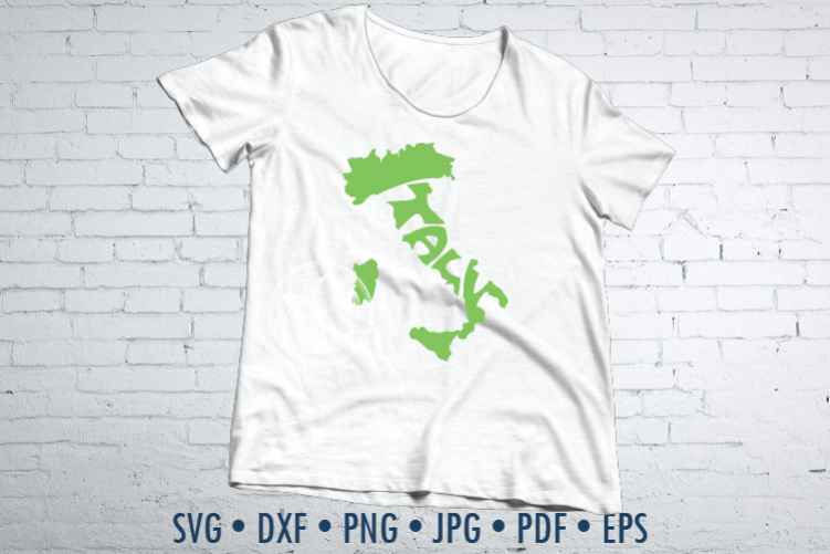 Italy Word Art, Svg Dxf Eps Png Jpg, Map shape, Cut file