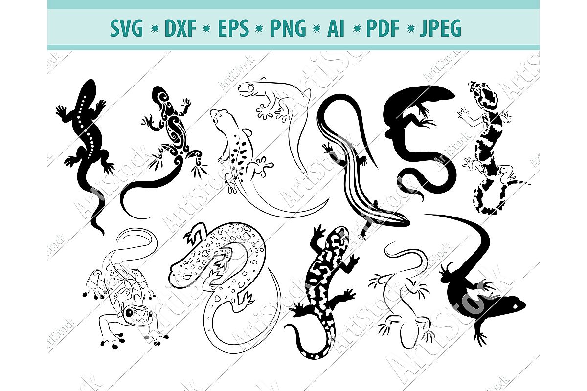 Lizard SVG, Lizard Clipart, Reptile Svg, Wild Dxf, Png, Eps