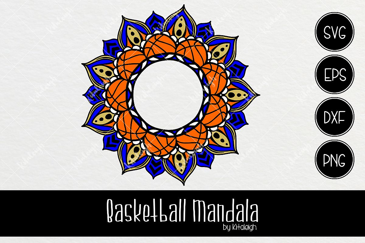 Basketball Mandala Monogram (88557) | Illustrations | Design Bundles