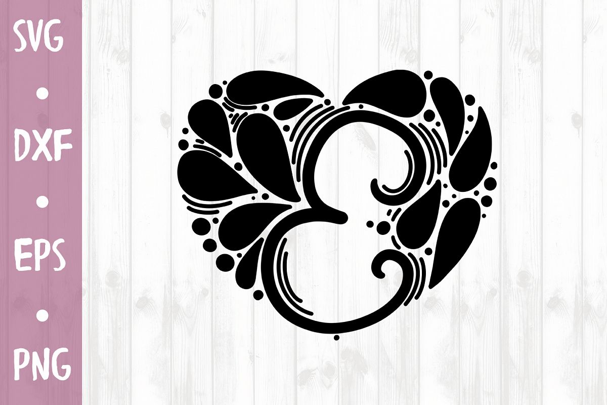 LETTER E SVG CUT FILE