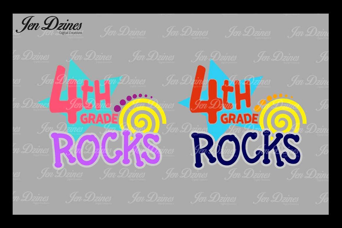 Fourth Grade Rocks SVG DXF EPS PNG (113462) | SVGs | Design Bundles