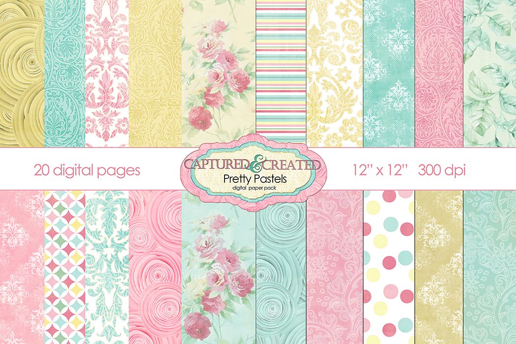 Pretty Pastels 20: Mega Digital Paper Pack