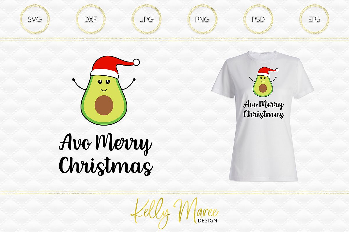 Christmas Avocado SVG File | Avo Merry Christmas