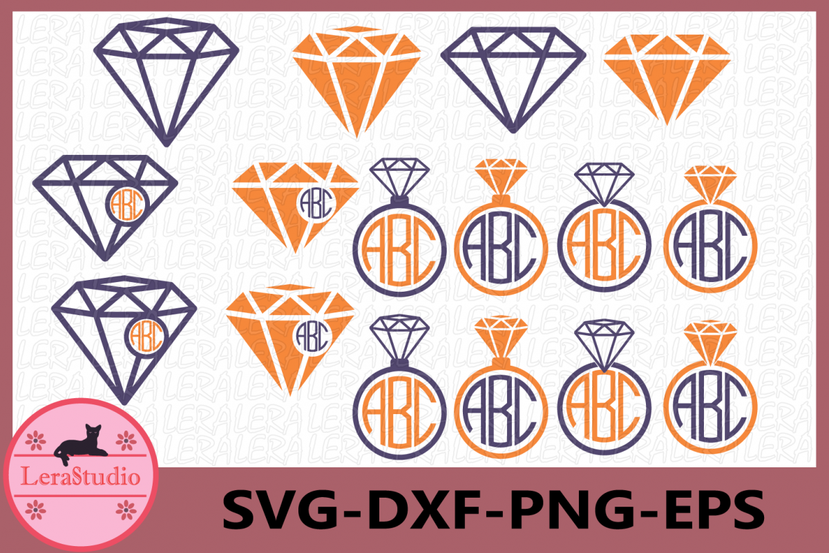Diamond SVG, Diamond Monogram SVG File, Diamond svg