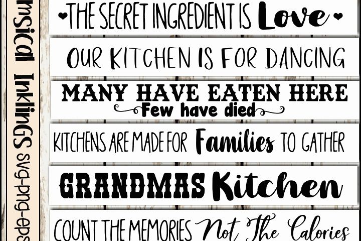 Kitchen Sign SVG Bundle