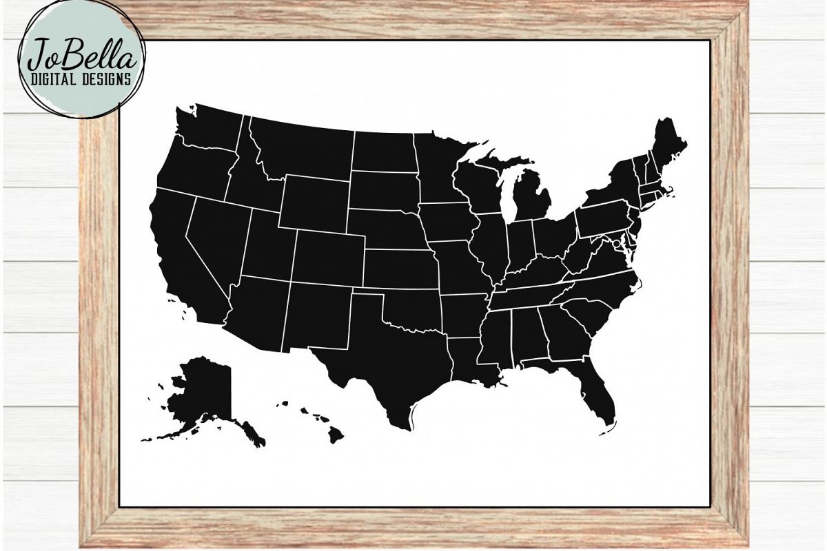 United States Map SVG and Printable - America Stencil