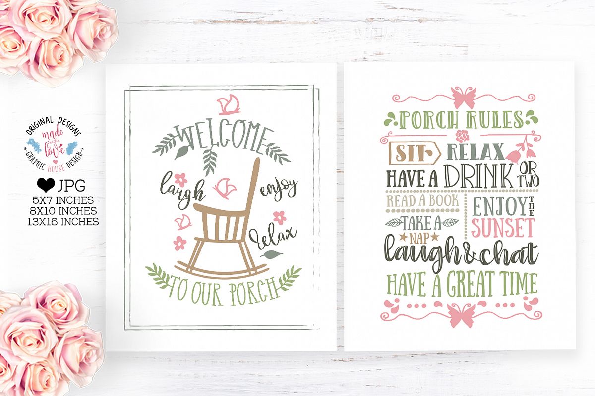 Porch Rules Printable and Welcome to Our Porch Printable (272599 ...