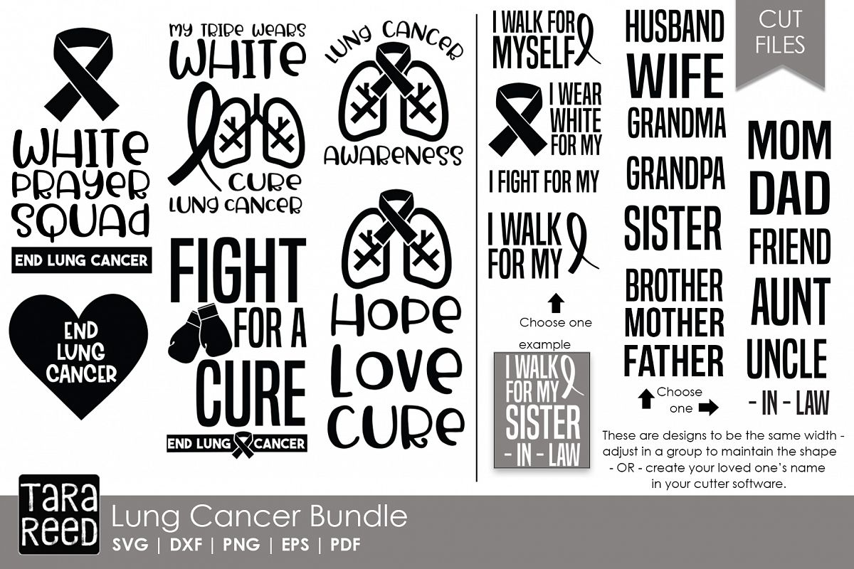End Lung Cancer - Cancer SVG and Cut Files for Crafters