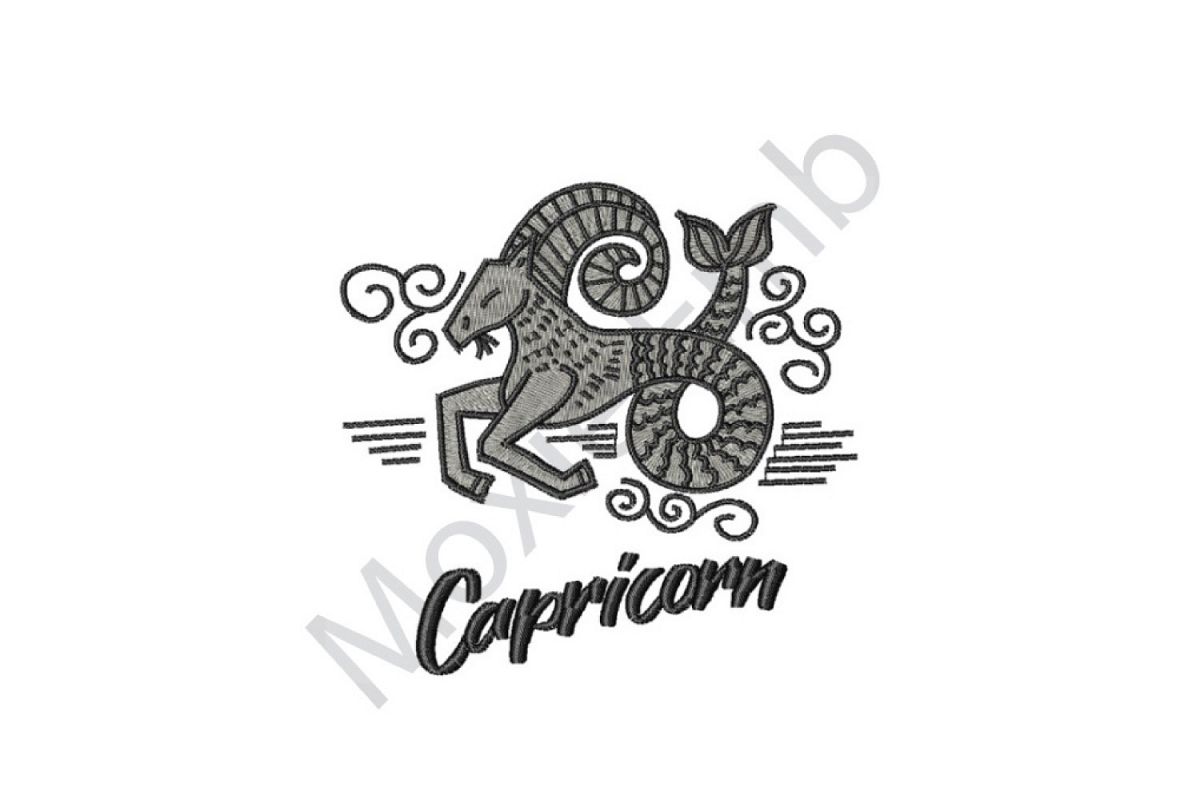 Capricorn Machine Embroidery Design, Zodiac, Horoscope Embroidery ...