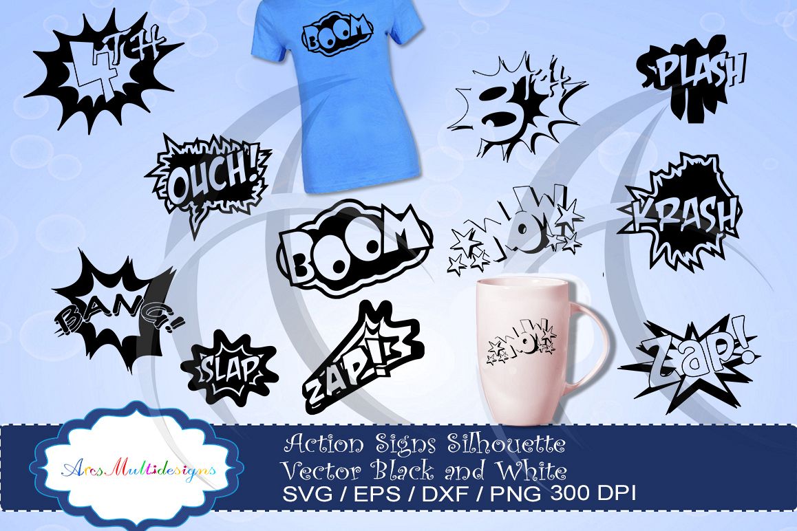 action signs svg vector silhouette / action sign svg clipart