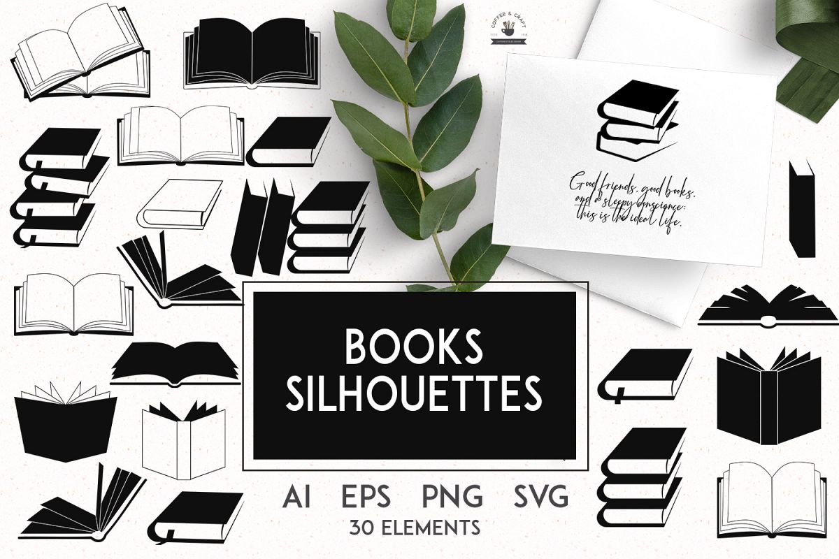 Books silhouettes