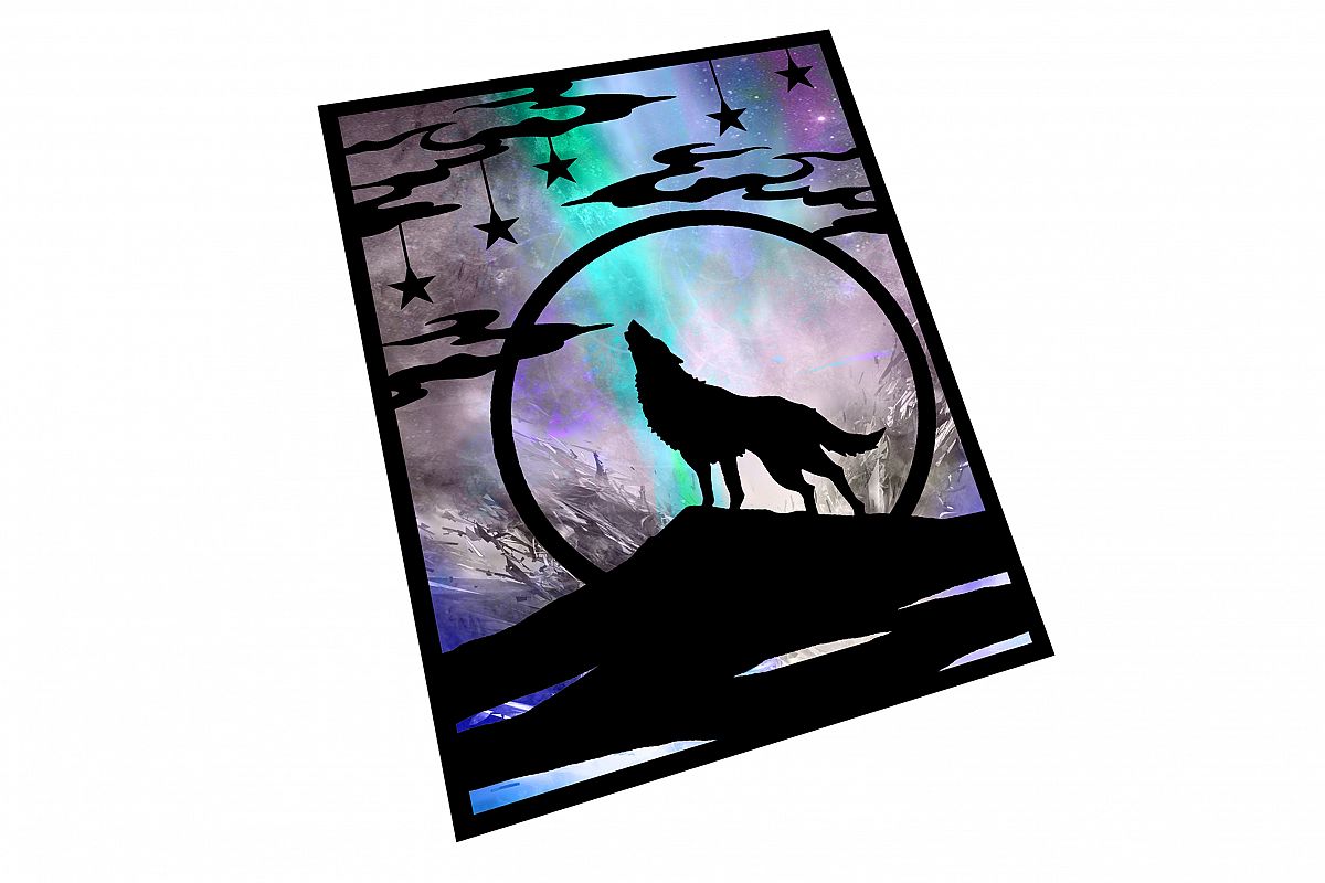 Wolf Papercut Template