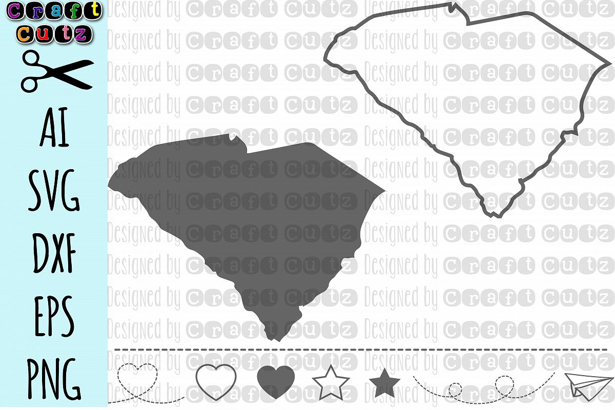 SOUTH CAROLINA svg, State svg Files, South Carolina Vector, United ...