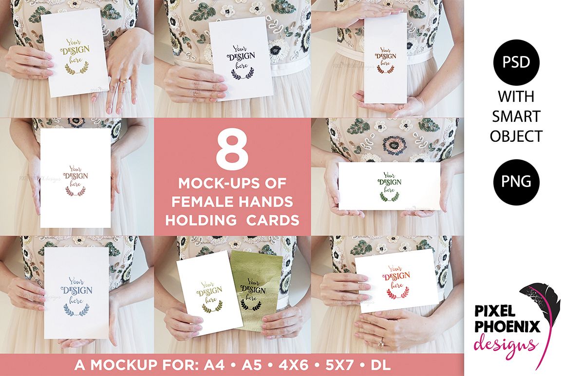 Mockup with hands holding paper Bundle (322025) | Mock Ups | Design Bundles
