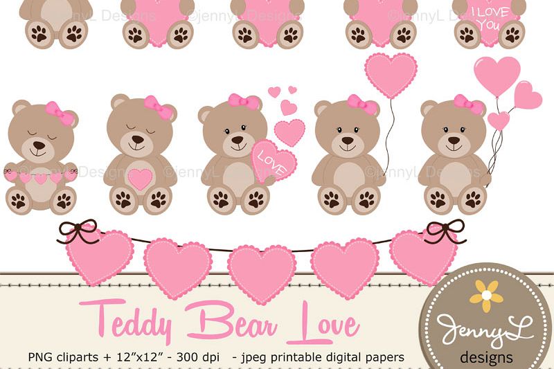 Valentine Teddy Bear Clipart