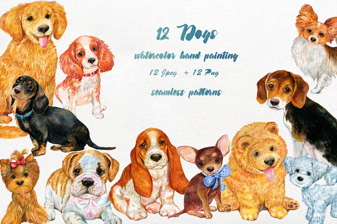 Dogs watercolor