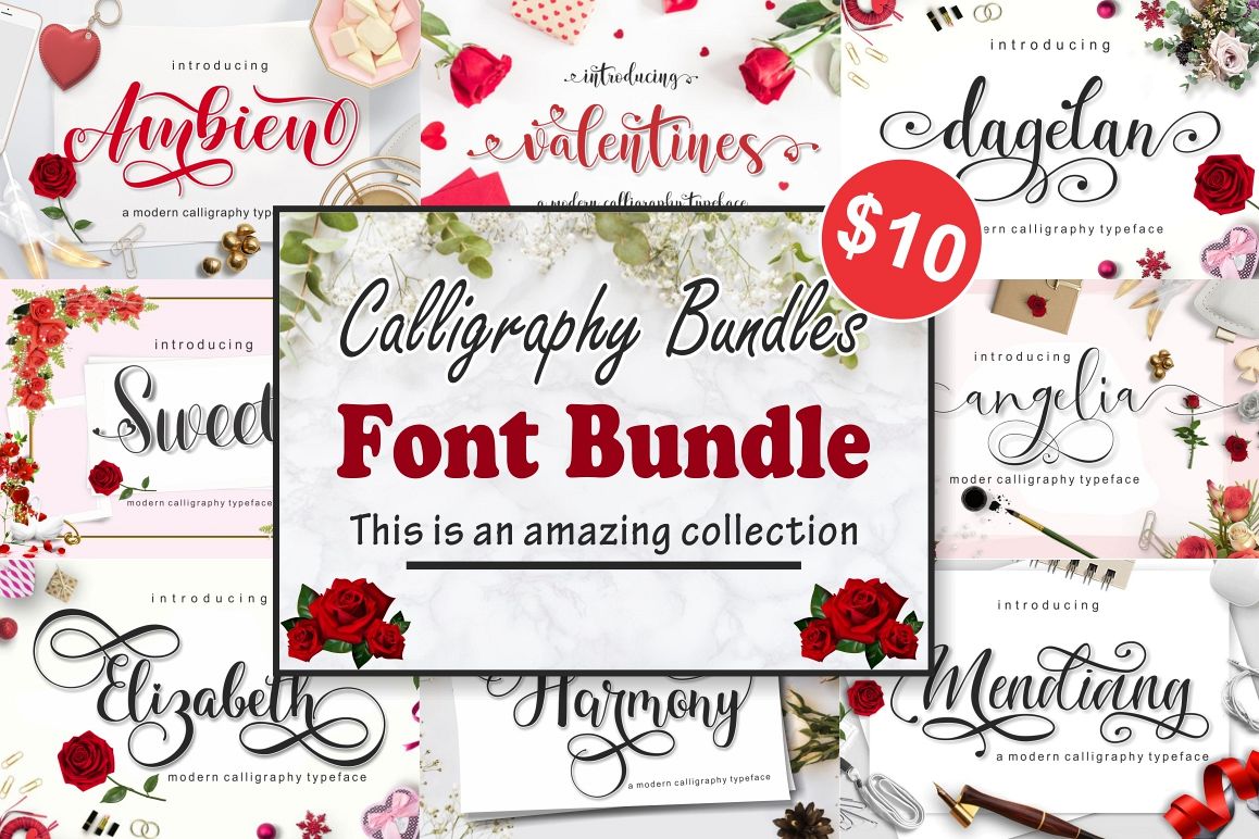 calligraphy font bundles (485429) | Handwritten | Font Bundles