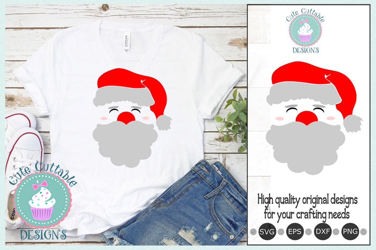 Christmas svg, Santa face svg Cut File and sublimation