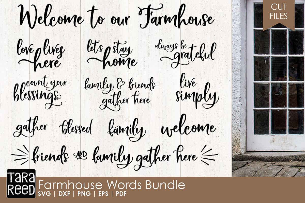 Farmhouse Style Words Bundle