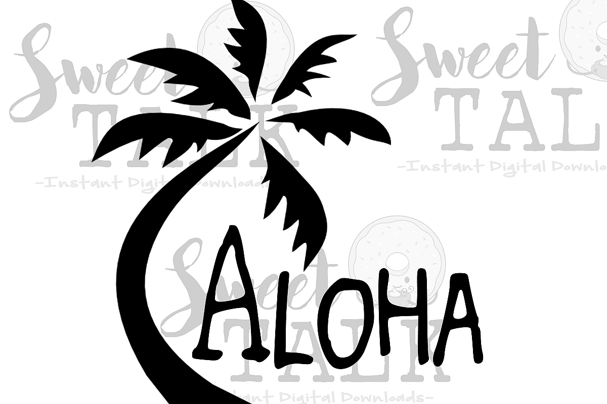 Aloha Palm tree-Instant digital download