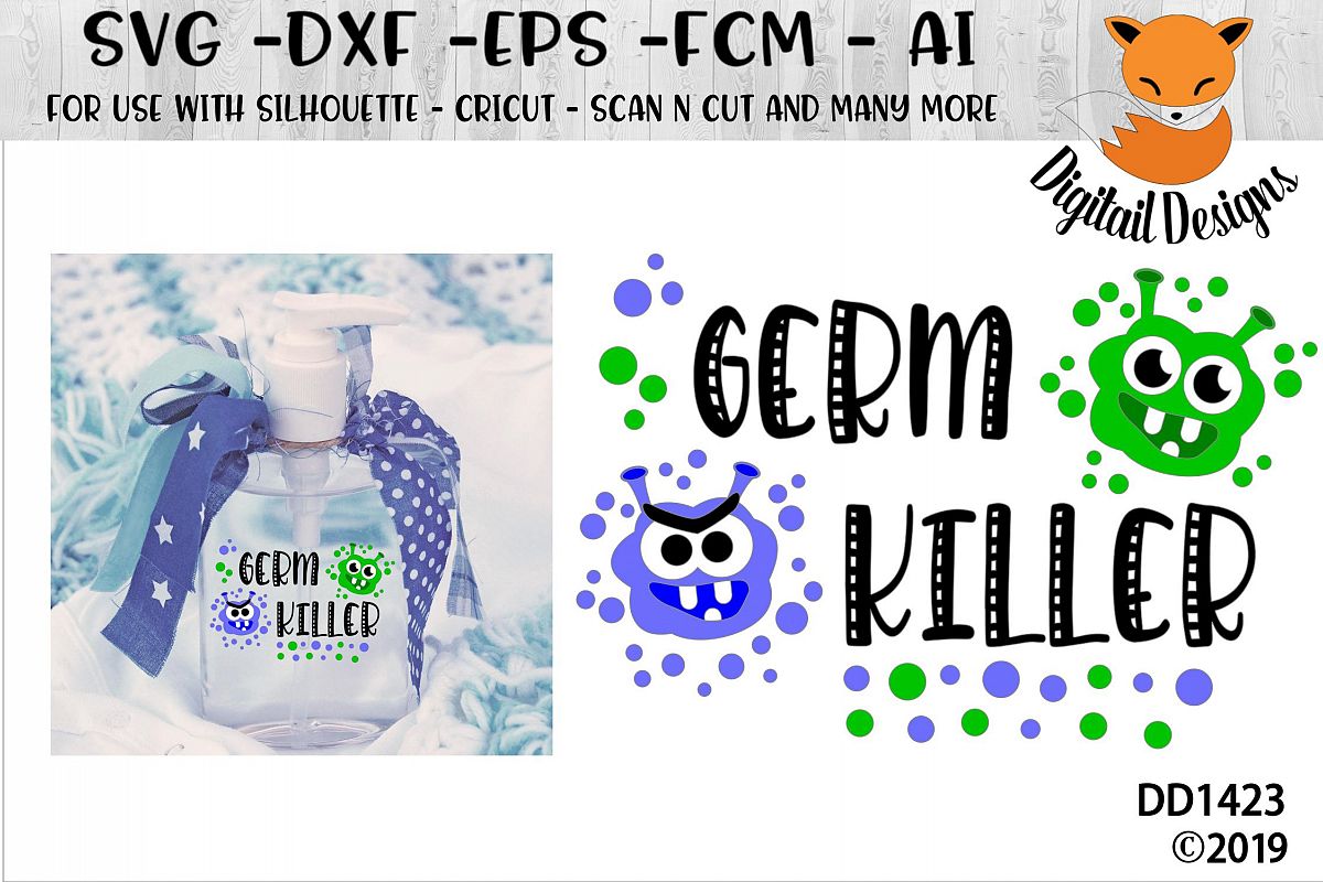 Germ Killer Hand Sanitizer SVG