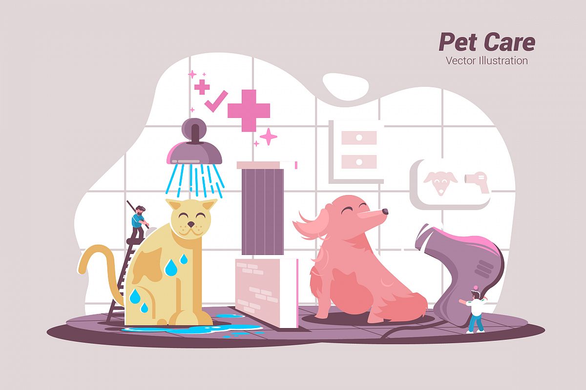 Pet Care - Vector Illustration (317652) | Illustrations | Design Bundles